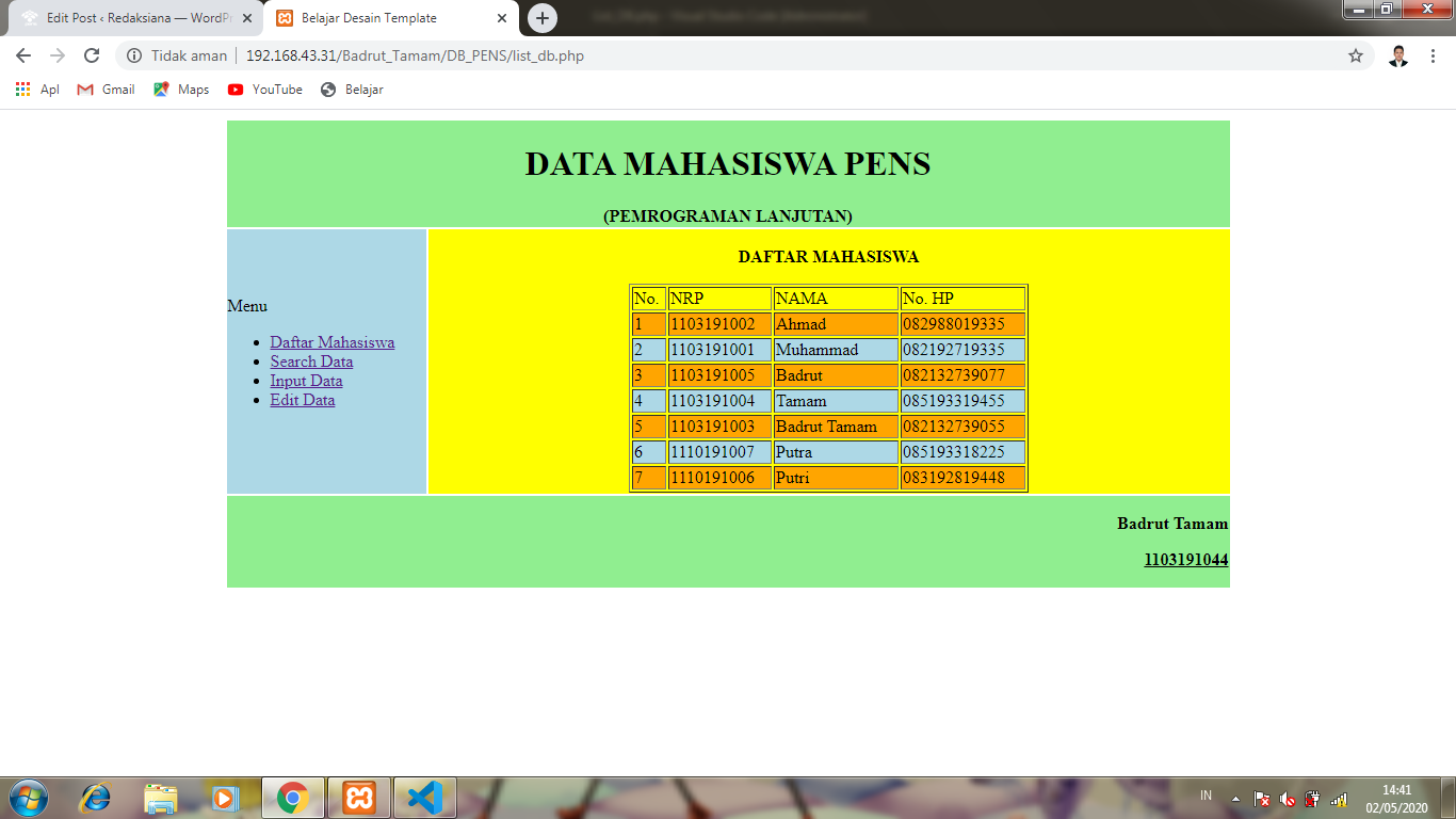 Semua Query didalam Template - Redaksiana