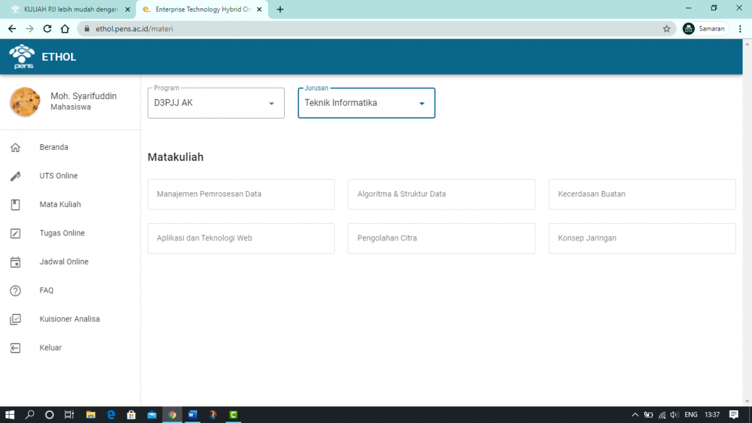 Ethol Application for Online Learning - Redaksiana
