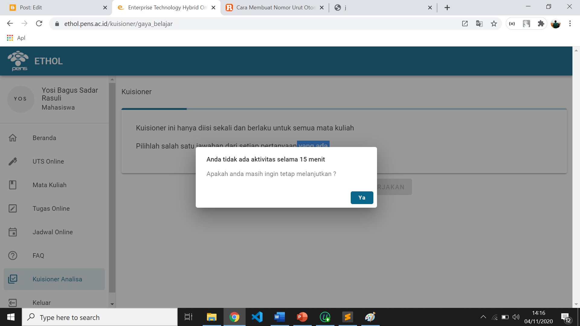ETHOL (Enterprise Technology Hybrid Online Learning) Trobosan Yang ...